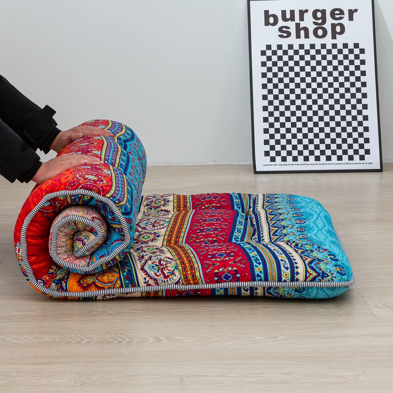 Snapklik.com : Cot Mattress Bohemian Floor Bed, Japanese Floor Mattress ...