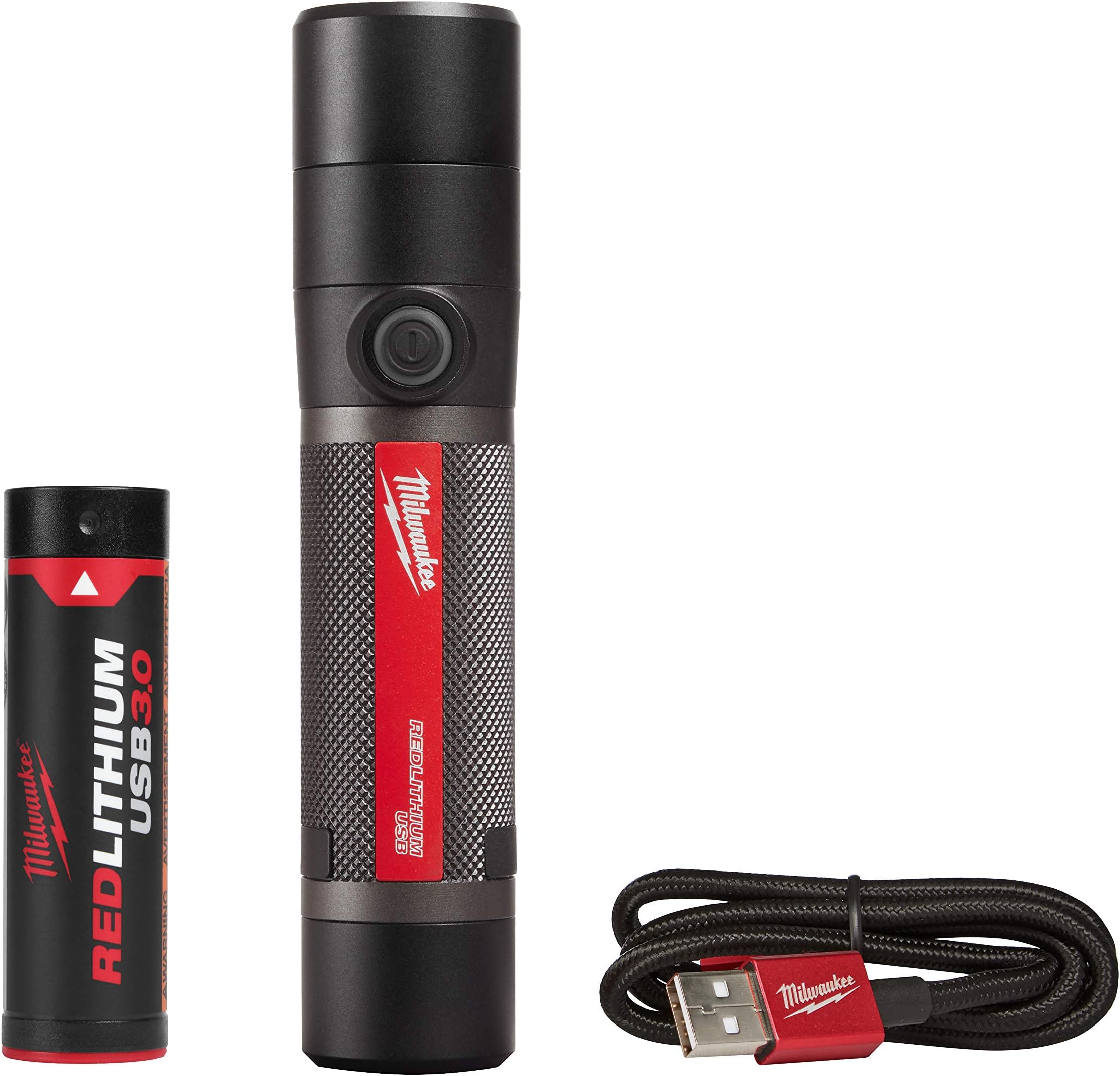Milwaukee 500 lm Black/Red LED Rechargeable Flashlight - Amazon.com