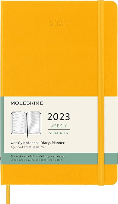 Moleskine 2023 Weekly Notebook Planner 12M Large Orange Yellow Hard Moleskine 2023 Weekly Notebook Planner 12M Large Orange Yellow Hard