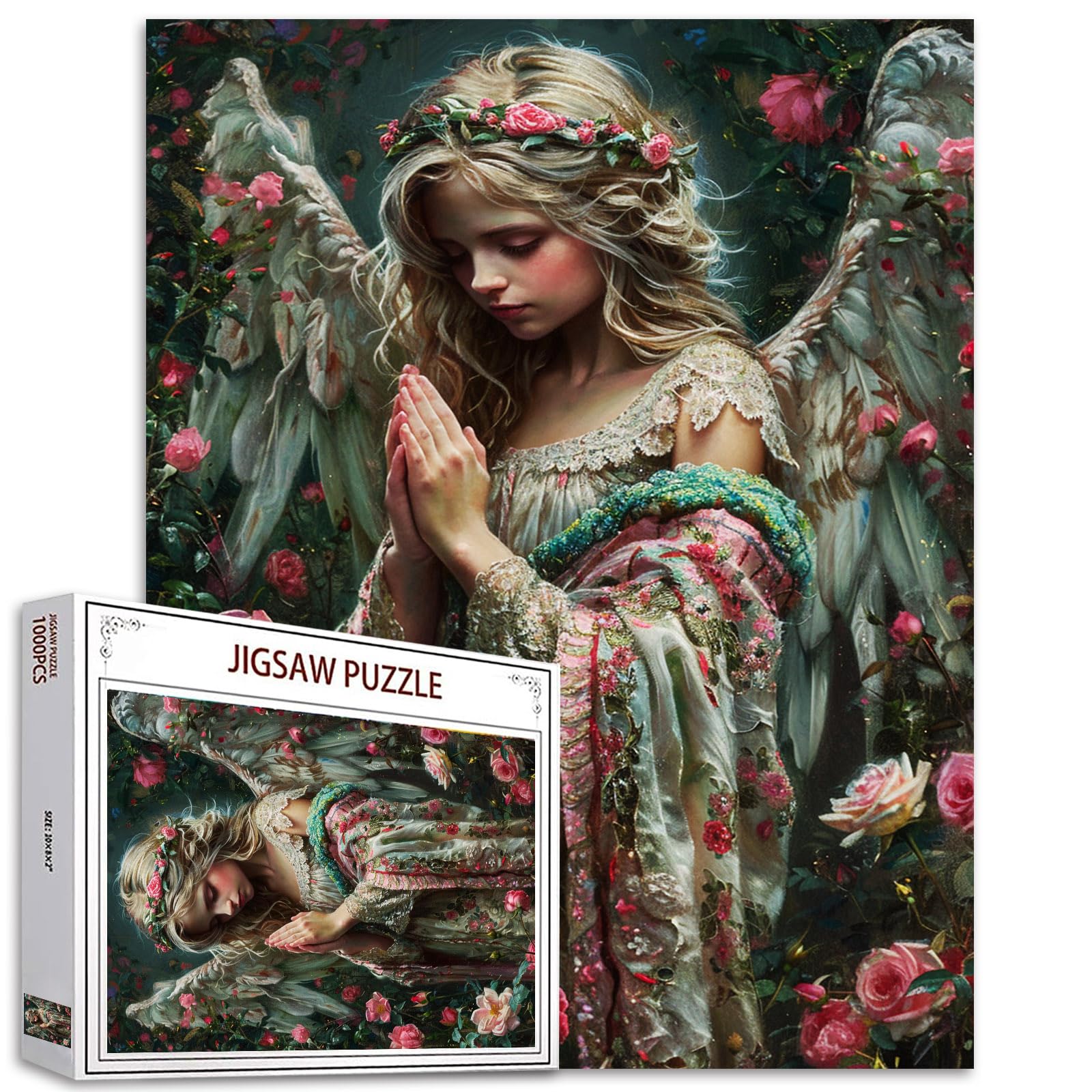Amazon.com: Angel Girl Praying Art Jigsaw Puzzle Adult 1000 Pieces ...