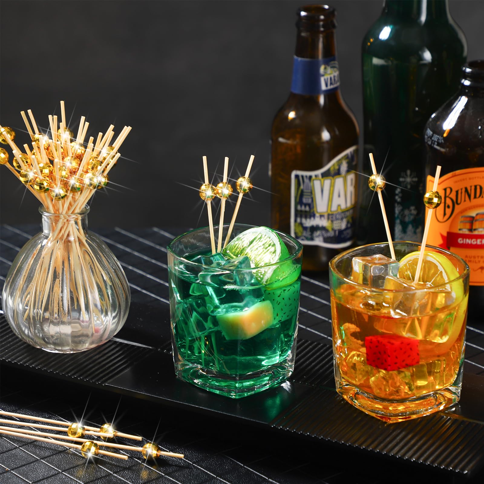 Snapklik.com : Hushee 300 Pieces Long Cocktail Picks Decorative Fancy ...