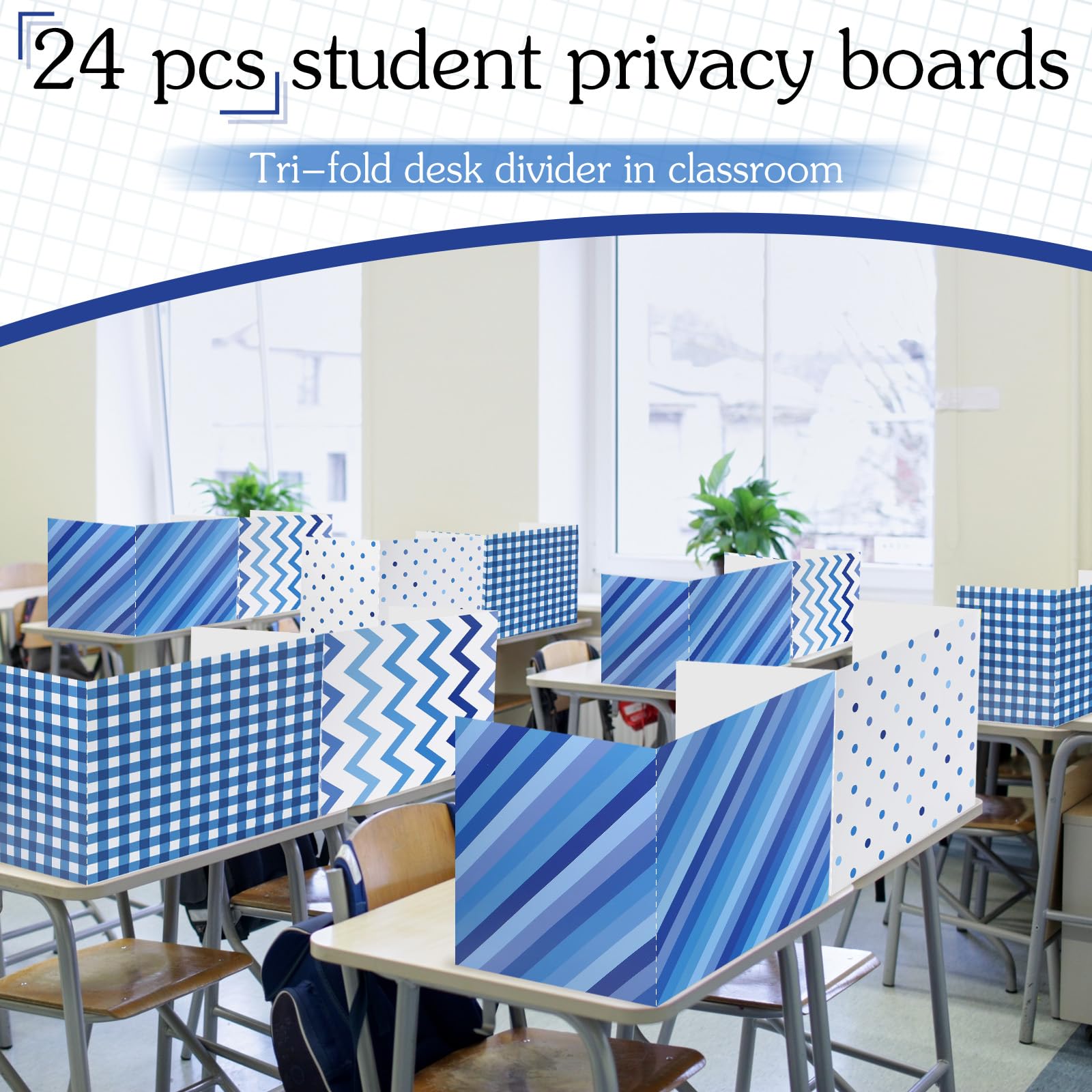 Snapklik.com : SATINIOR 24 Pcs Desk Dividers For Students, 12 Colors ...