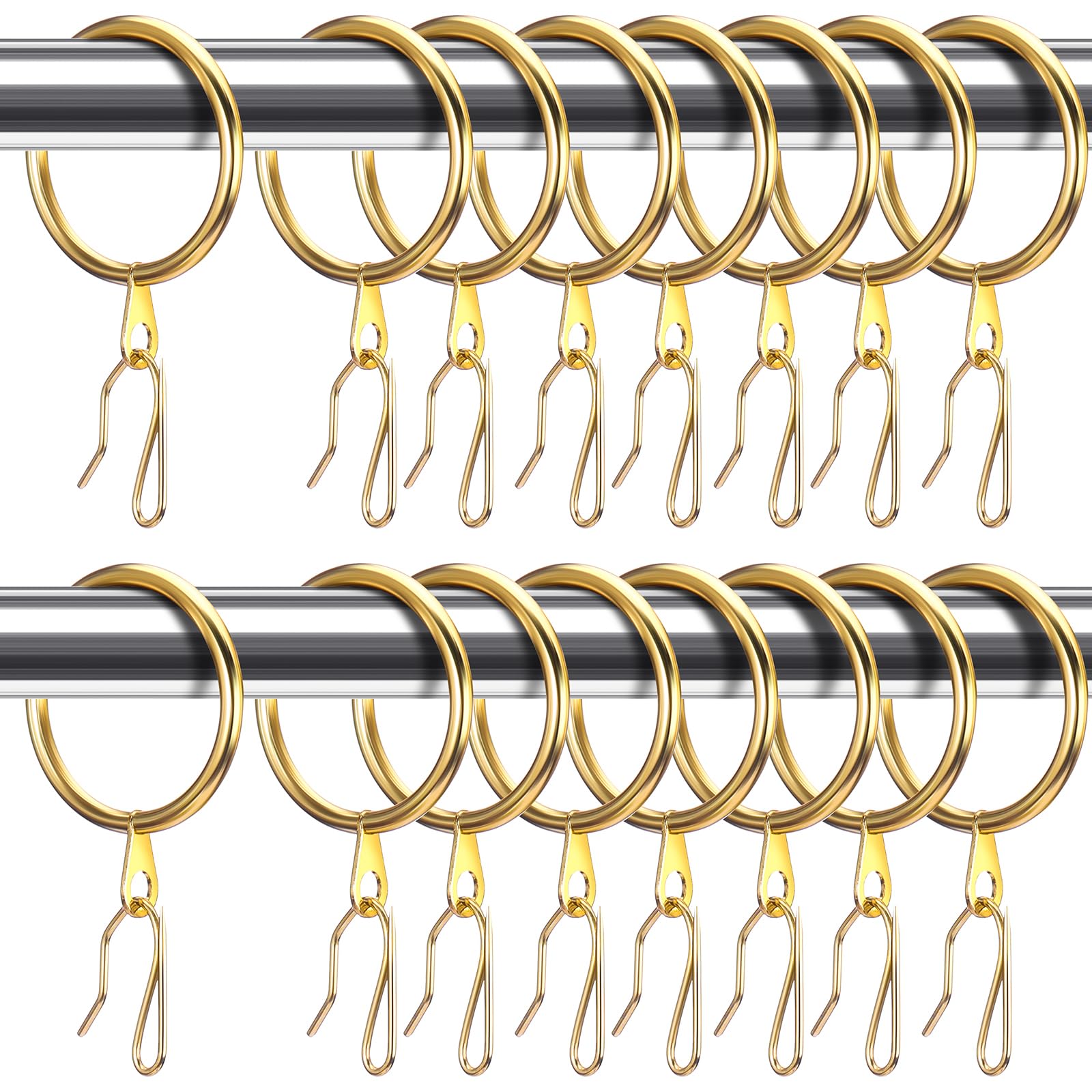 Amazon.com: Hotop 60 Pieces 1.65 Inch Metal Drapery Curtain Rings ...