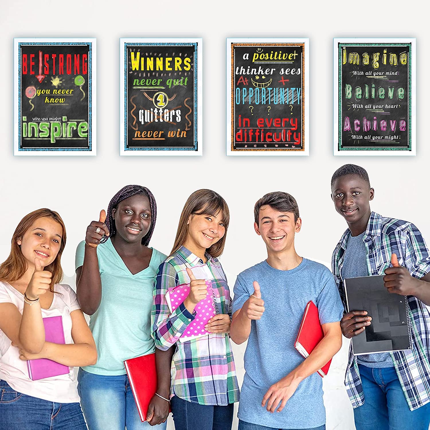 24 Pack Motivational Posters for Classroom Office School Decorations ...