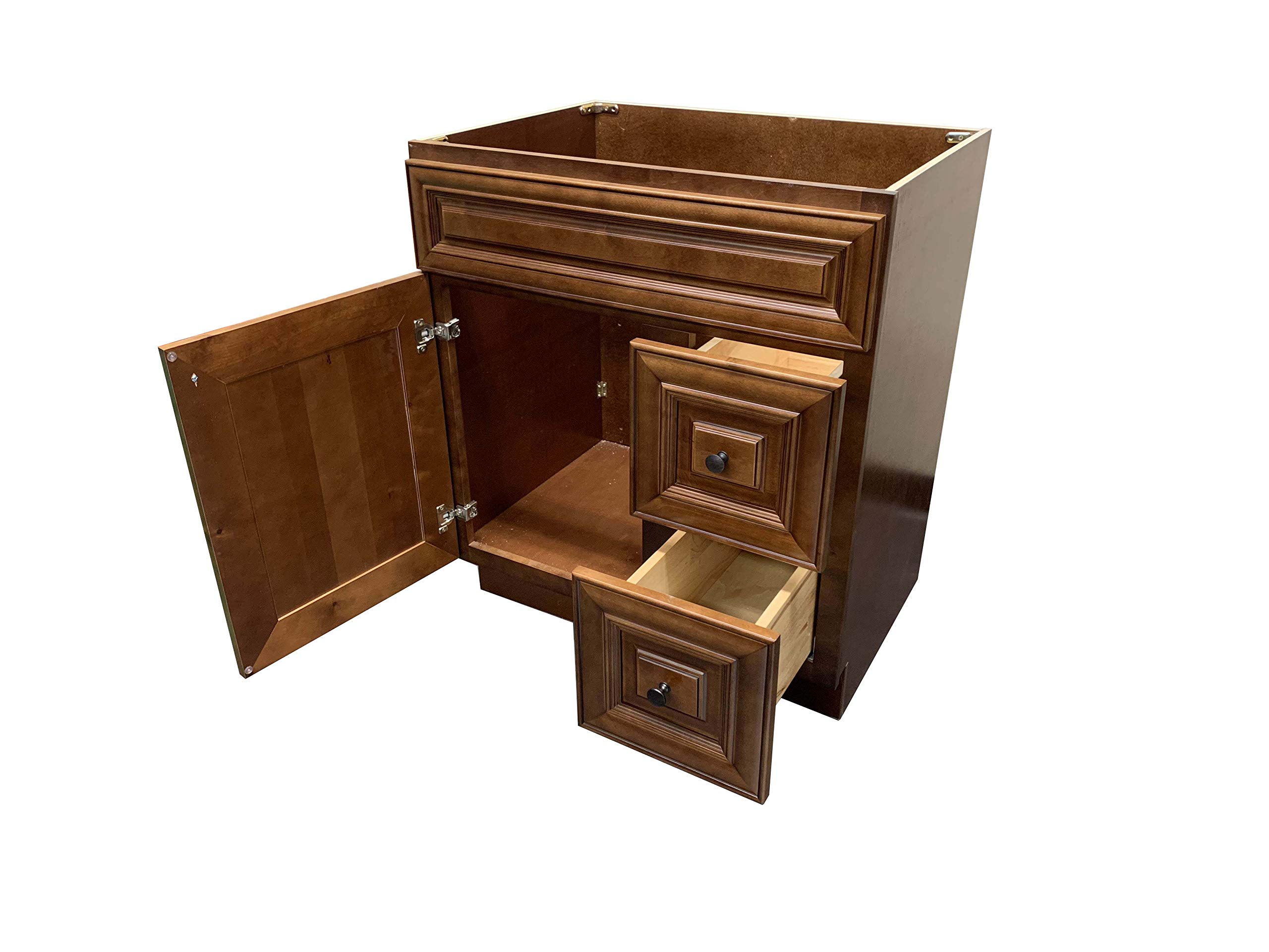 21 Vanity Eviva Joy 28" X 21" Maple Wall Mounted Bathroom Vanity With