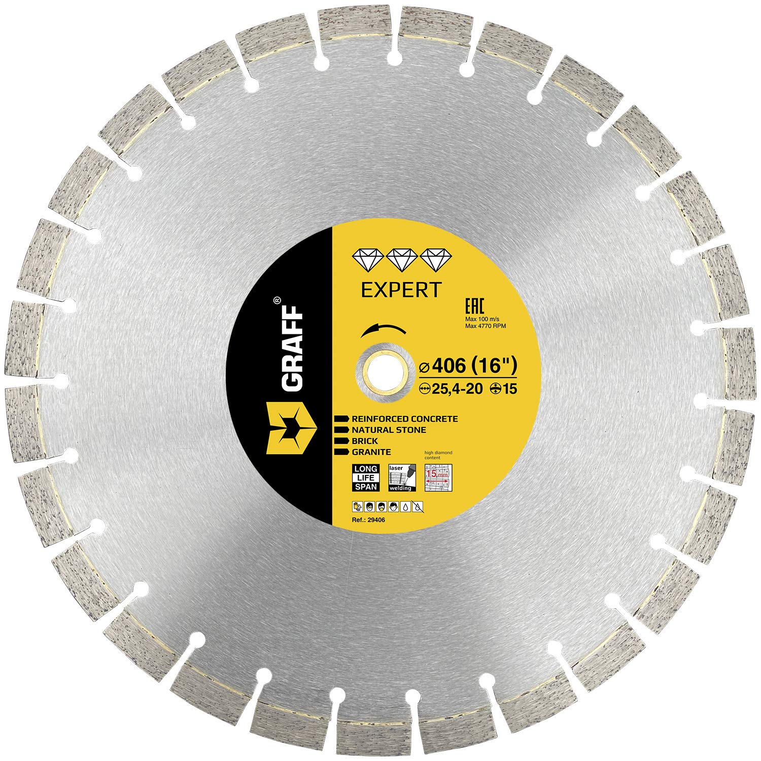Snapklik.com : Laser Welded Diamond Blade 16 Inch Diamond Cutting Wheel ...