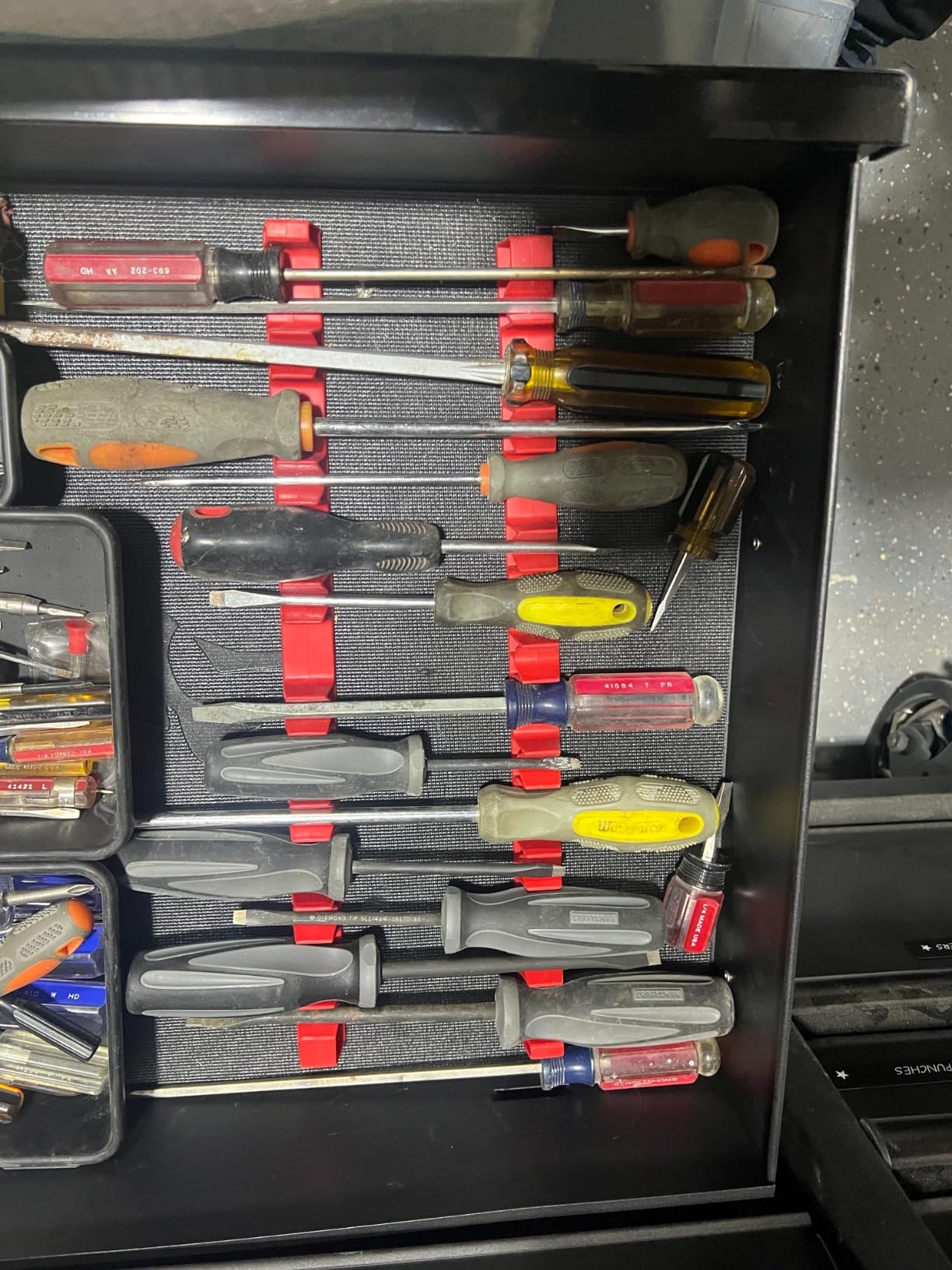 Amazon.com: Screwdriver Organizer for Tool Boxes by Olsa Tools | Heavy ...