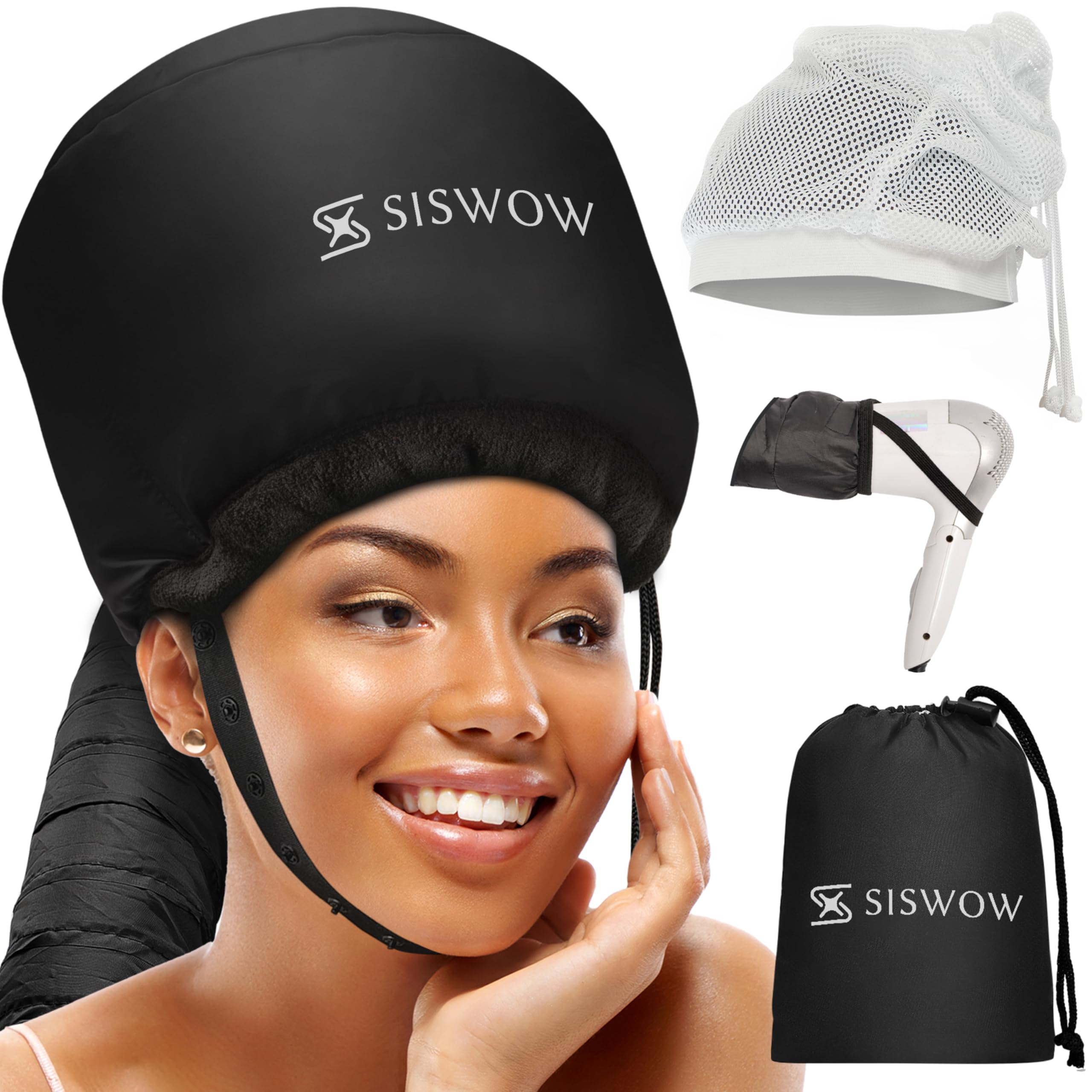 Amazon.com: Net Plopping Cap for Drying Curly Hair - Hair Dryer Bonnet ...