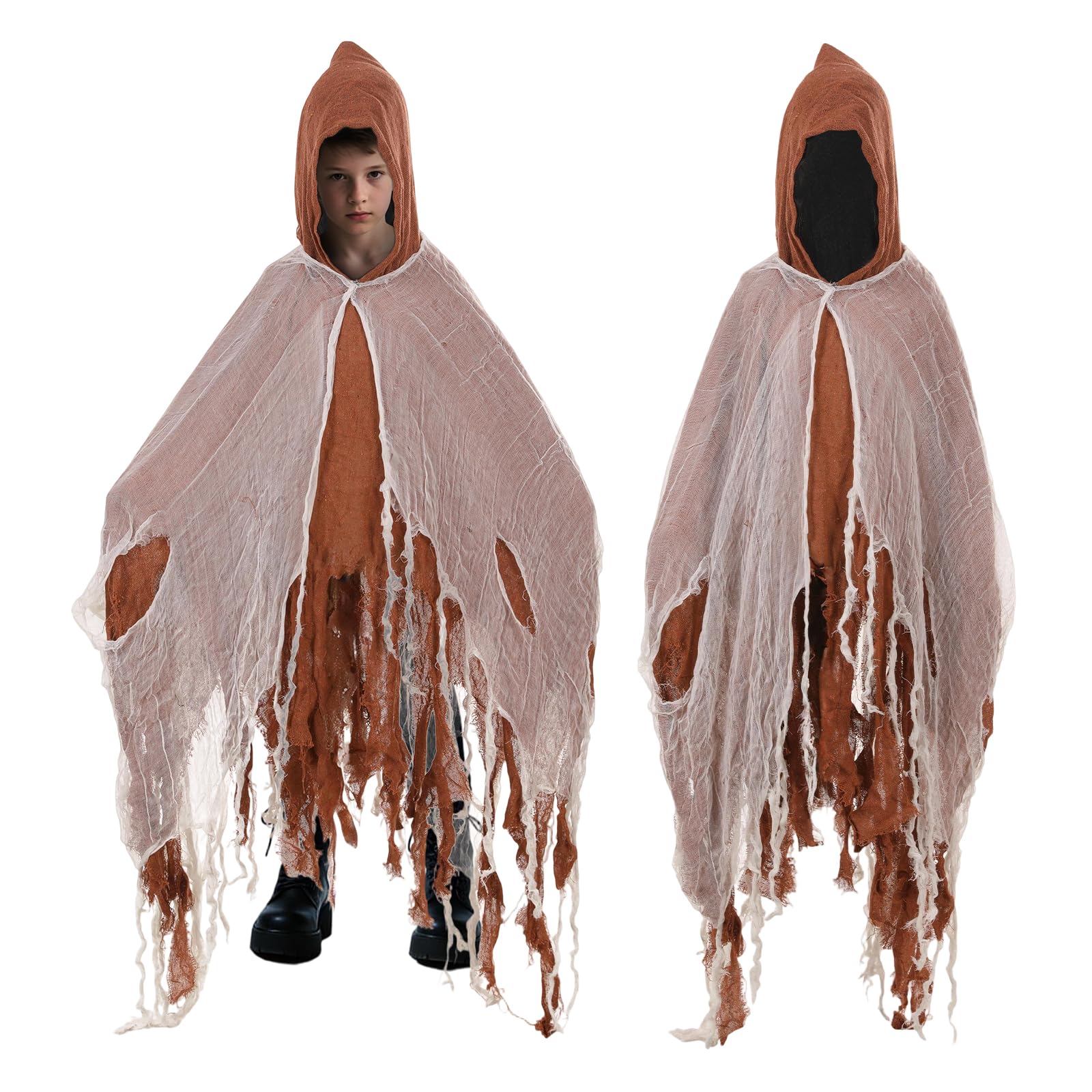 Hooked Cloak Kids Medieval Renaissance Gothic Wizard Cape Death Costume ...
