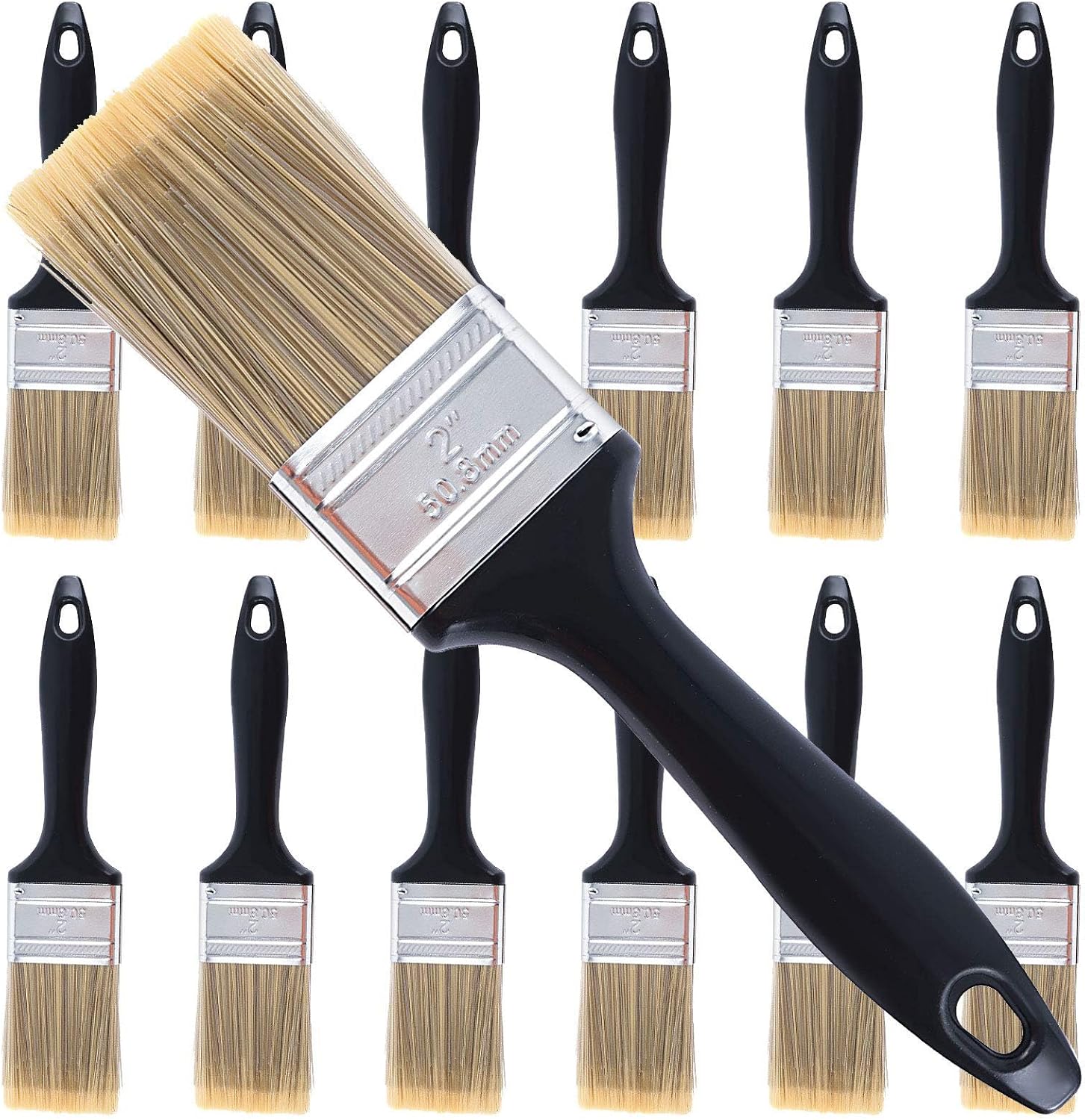 ZOENHOU 12 Pieces 2 Inch Paint Brush Set, Paint Brush Decorating with ...