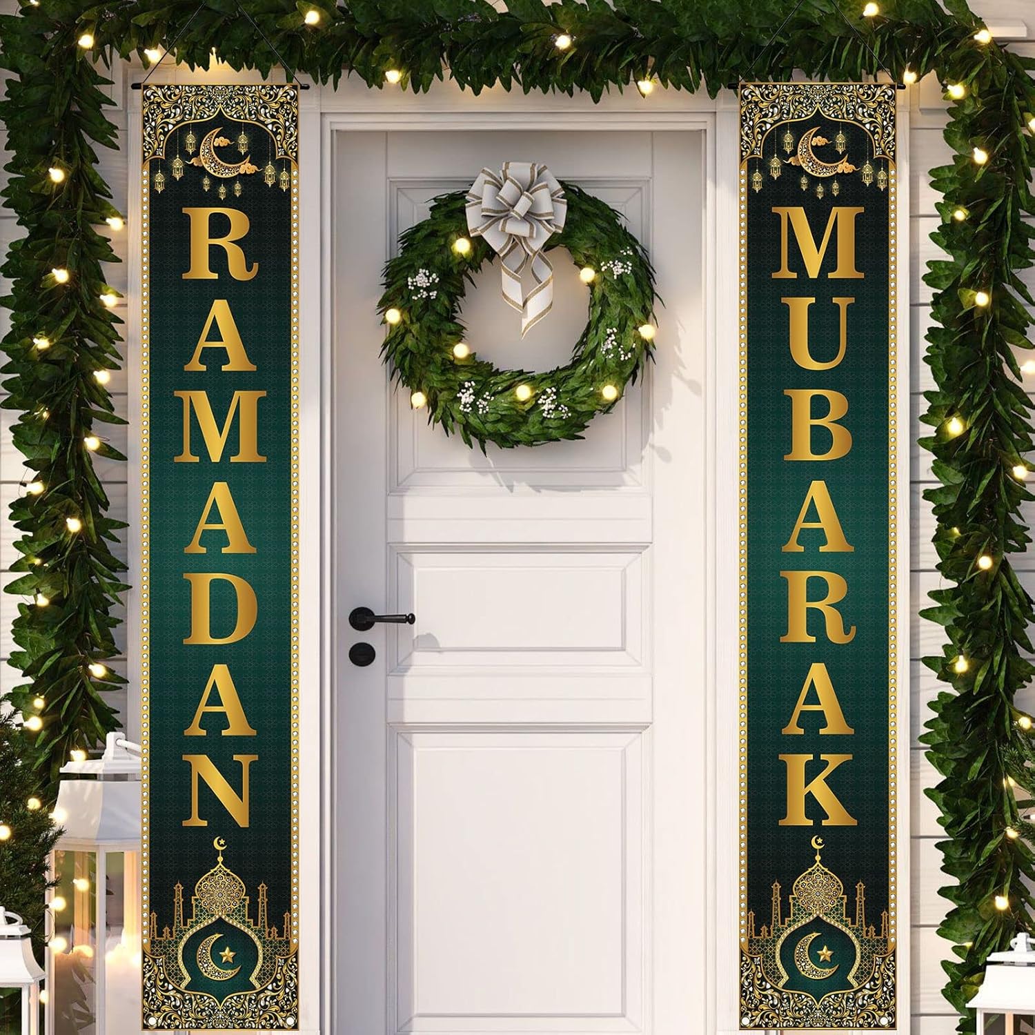 Amazon.com: Ramadan Mubarak Decorations Ramadan Front Porch Welcome ...