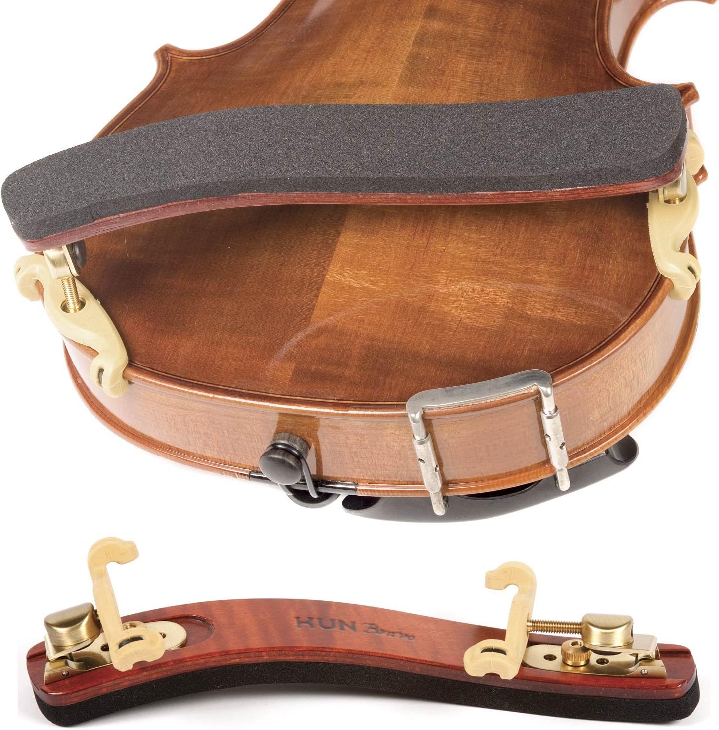Amazon.com: Kun Bravo Collapsible 4/4 Violin Shoulder Rest - Hardwood ...