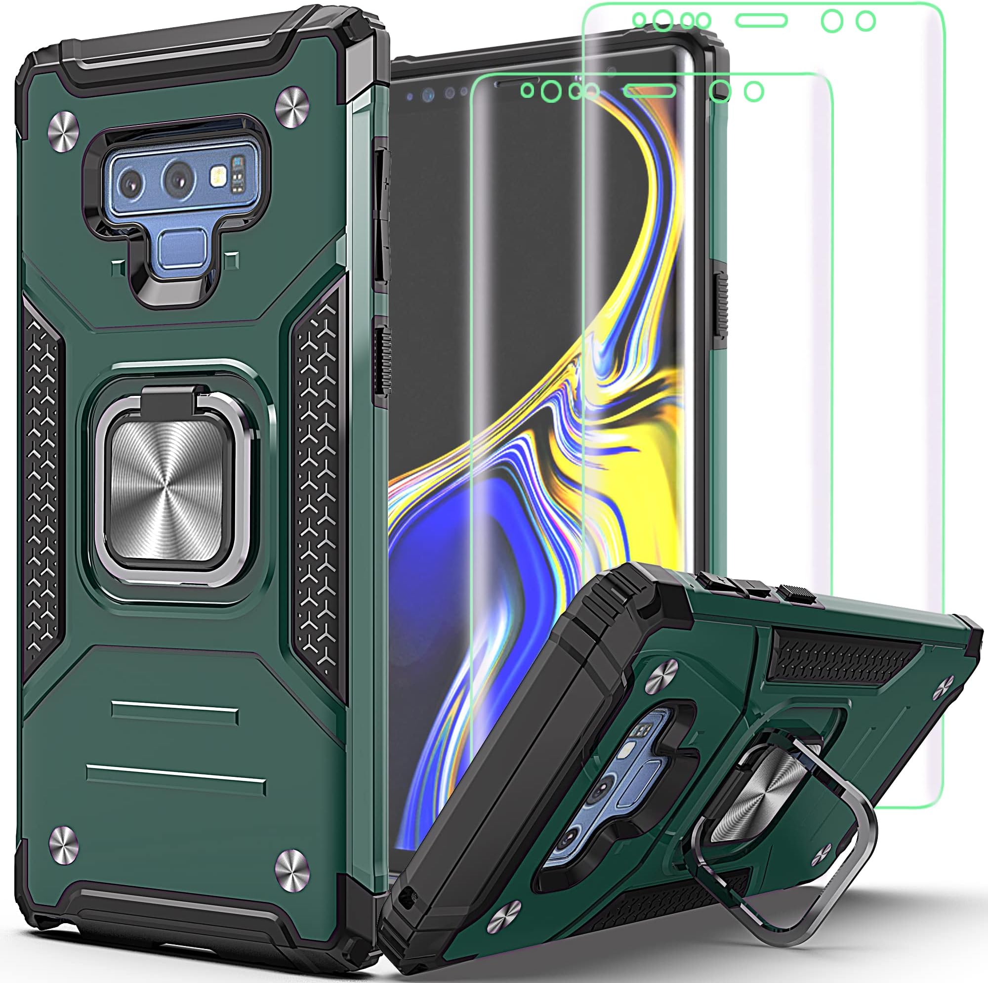 Amazon.com: YaHan for Samsung Galaxy Note 9 Case,360 Degree Rotating ...