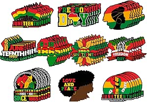 Amazon.com: Jetec 60 Pcs Juneteenth Party Decoration Happy Juneteenth ...