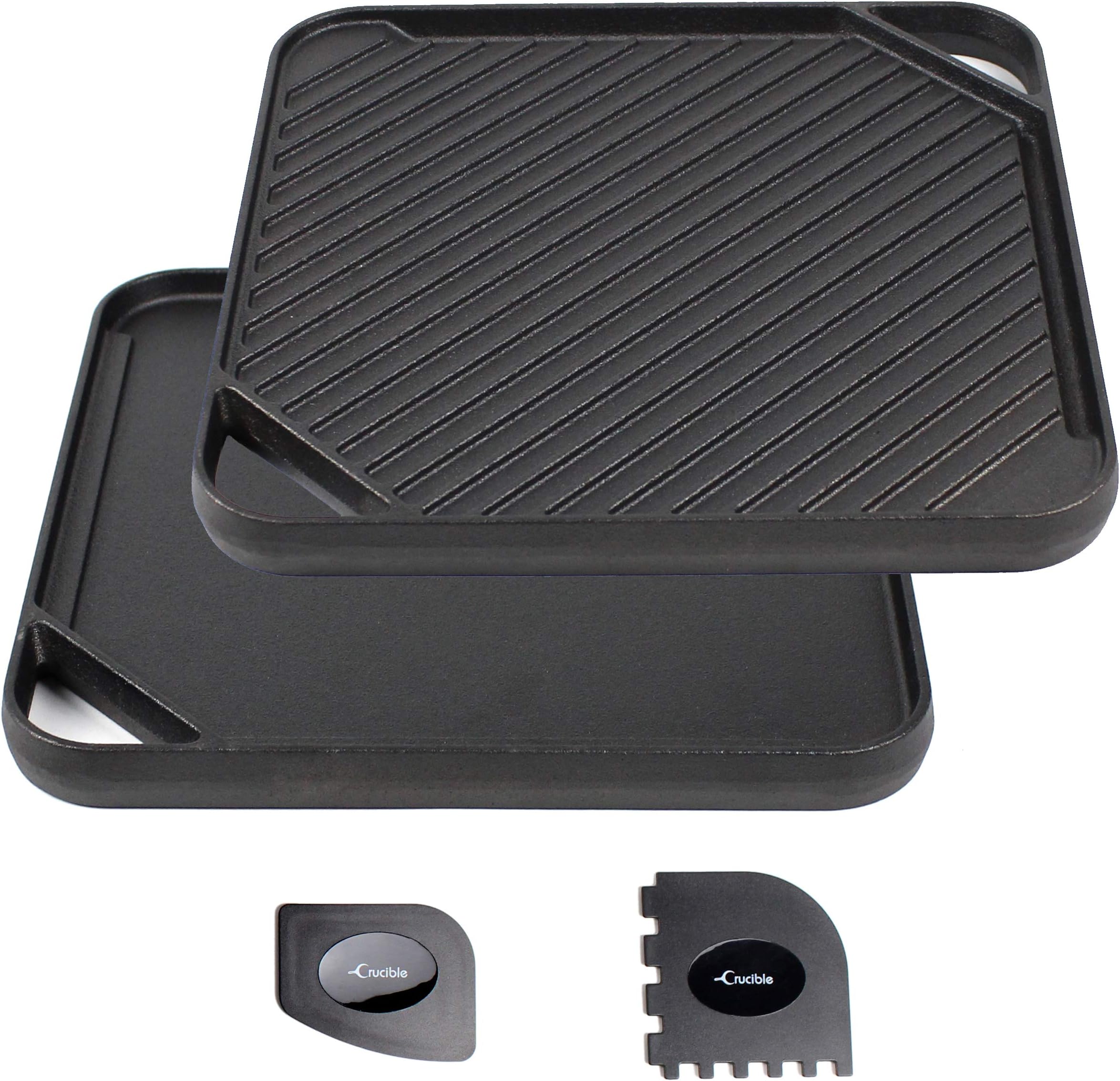 Amazon.com: Onlyfire Universal Enamelled Cast Iron Griddle, BBQ Flat ...