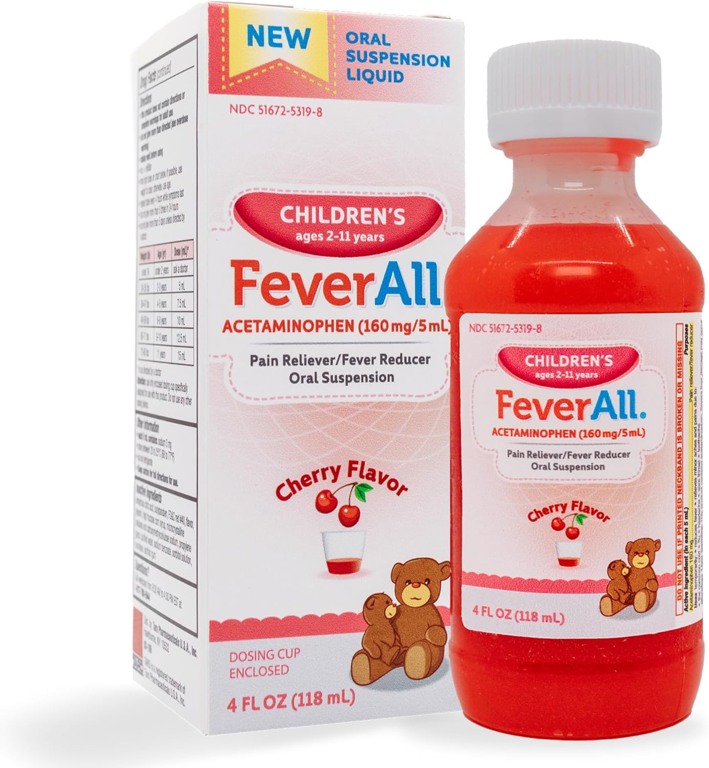 Amazon.com: Feverall Liquid Oral Children Fever Reducer/Pain Reliever ...