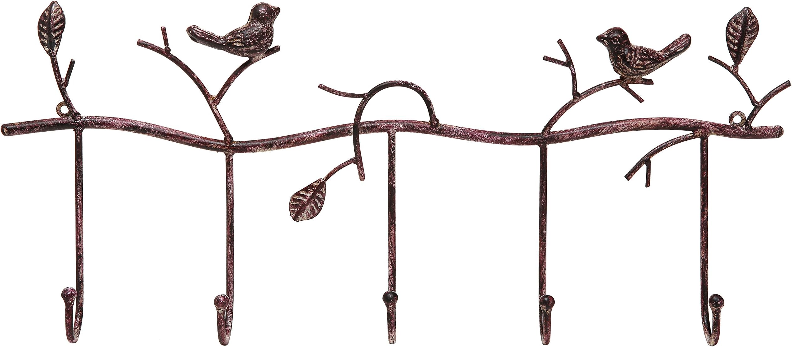 Amazon.com: MyGift Wall Mounted Metal Coat Hook Rack with 5 Hooks and ...