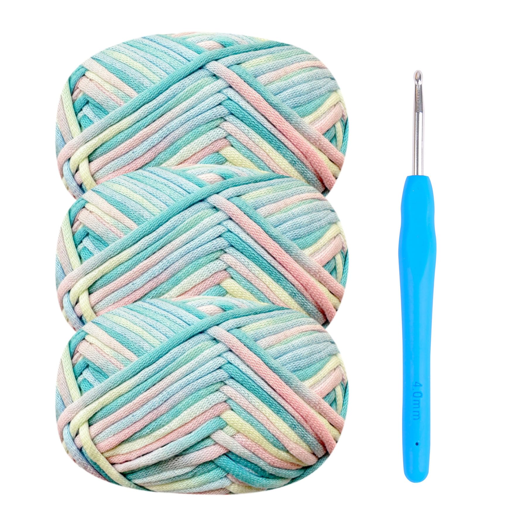 Chunky Yarn for Crochet,Cotton Yarn Thick Wool for Crochet 3x50g ...