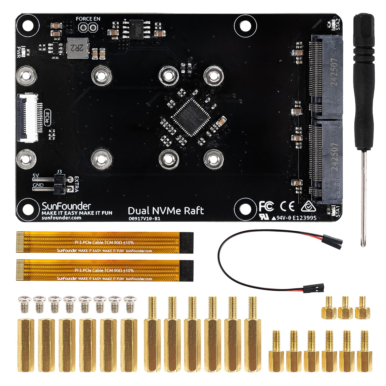 Sunfounder Dual Nvme Raft For Raspberry Pi 5 Pcie Gen | Desertcart PAKISTAN