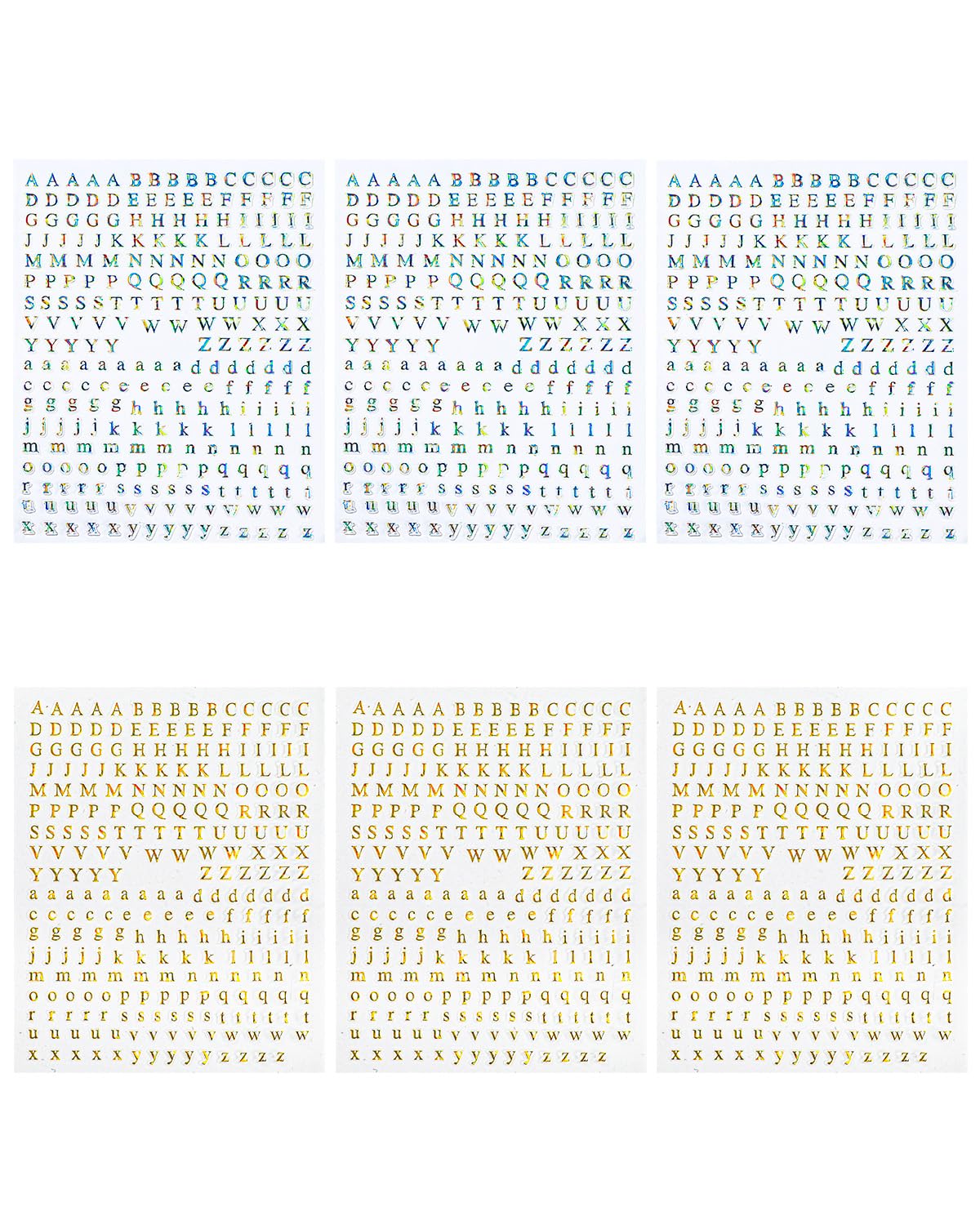 Amazon.com: EORTA Mini Letter Stickers Laser Small Alphabet Sticker 6 ...