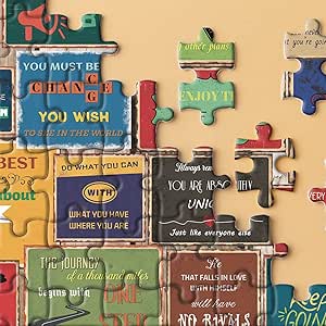 Amazon.com: Vintage Puzzle 1000 Pieces for Adult, Motivational Jigsaw ...