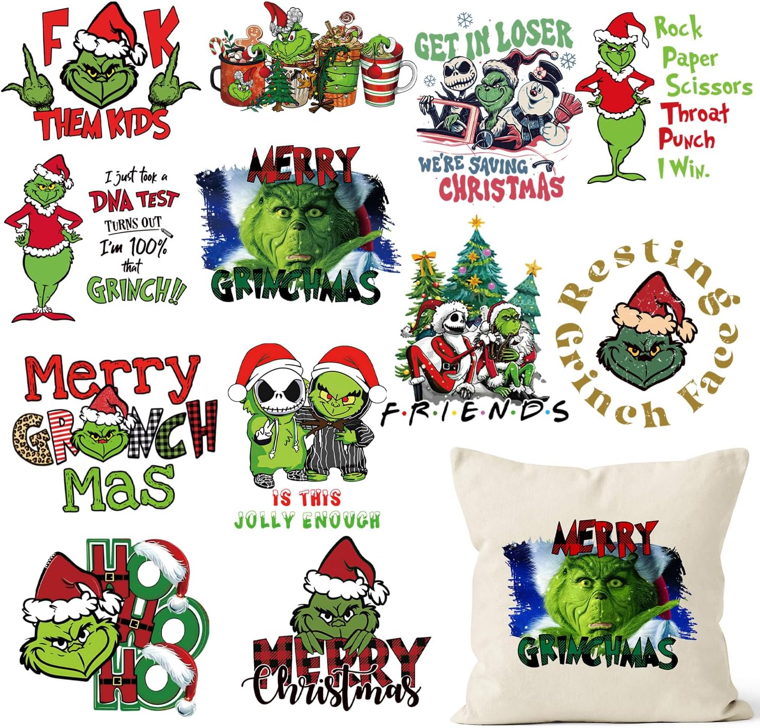 Amazon.com: BYNYTO Christmas Heat Transfer Vinyl HTV Iron on for T ...