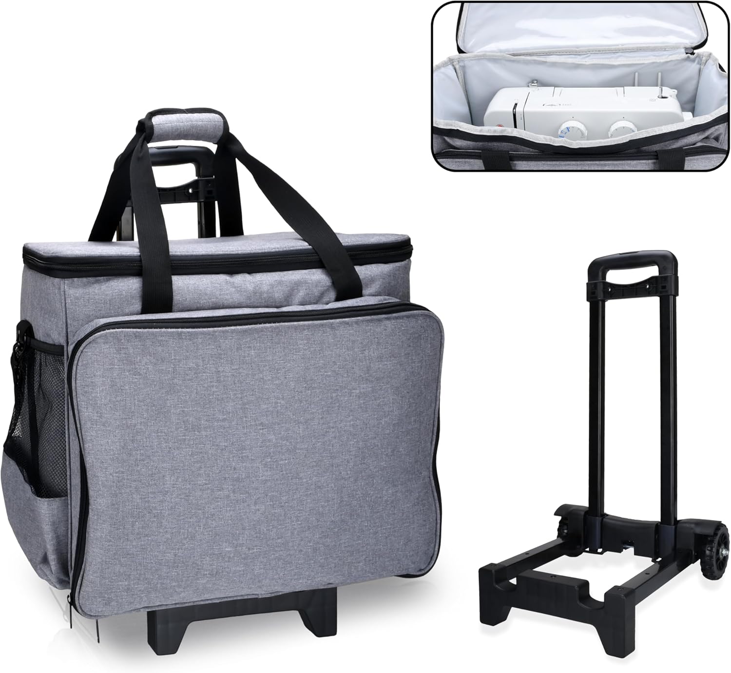 Amazon.com: Large Sewing Machine Case with Wheels - Big Size Sewing ...