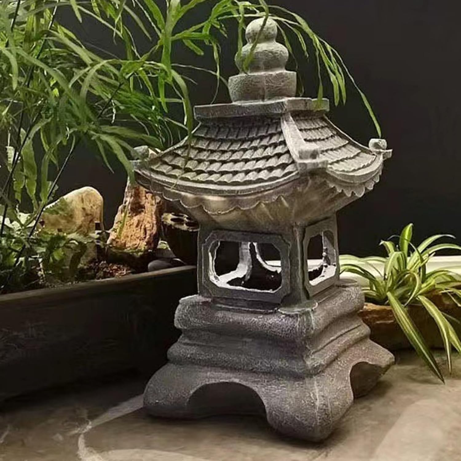 Hemore Pagoda Lantern, Garden Lamp Solar Power Pagoda Lantern Tower ...