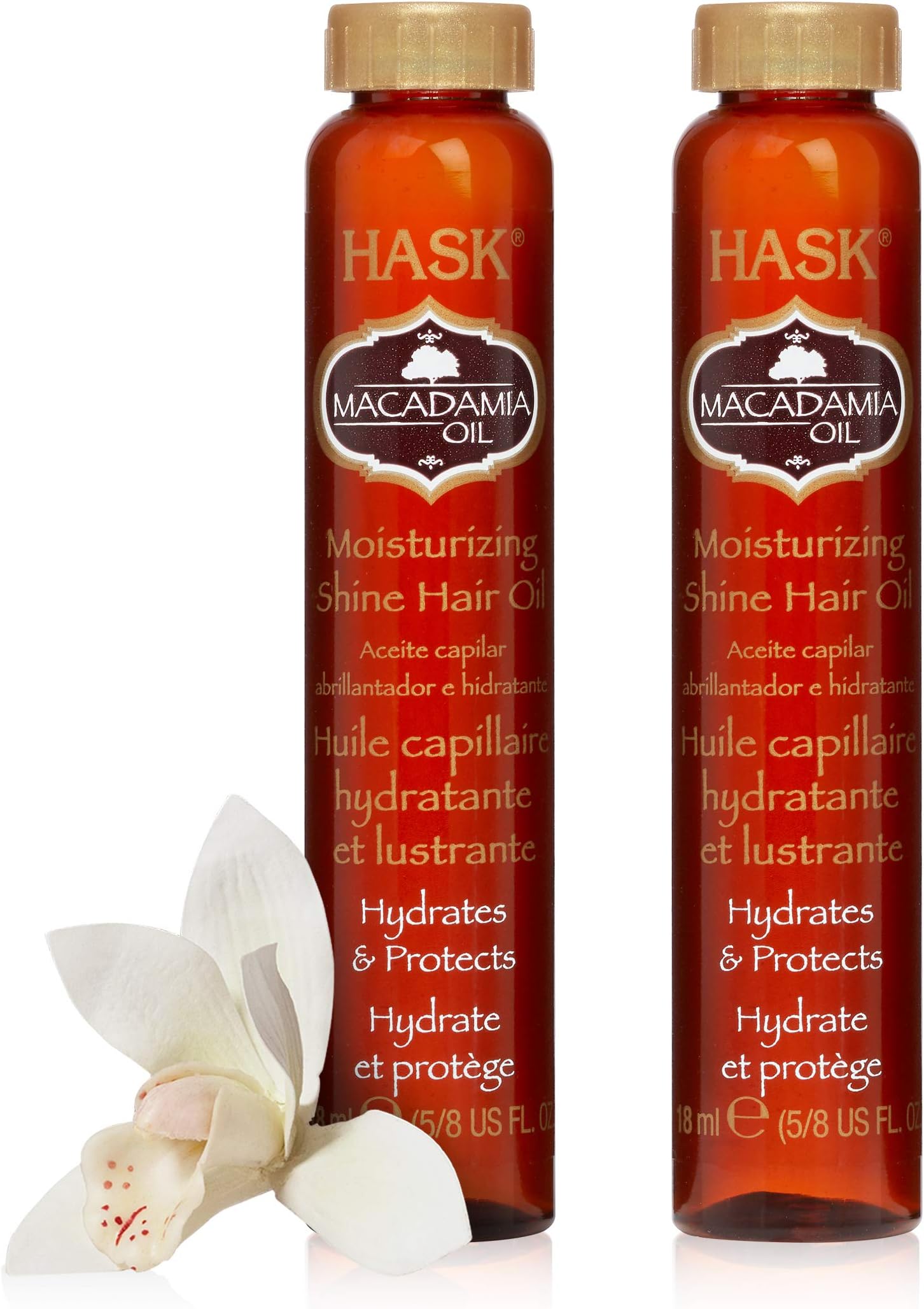 Amazon.com: HASK Keratin Protein Smoothing Shine Oil Vial, 18ml, 0.612 ...