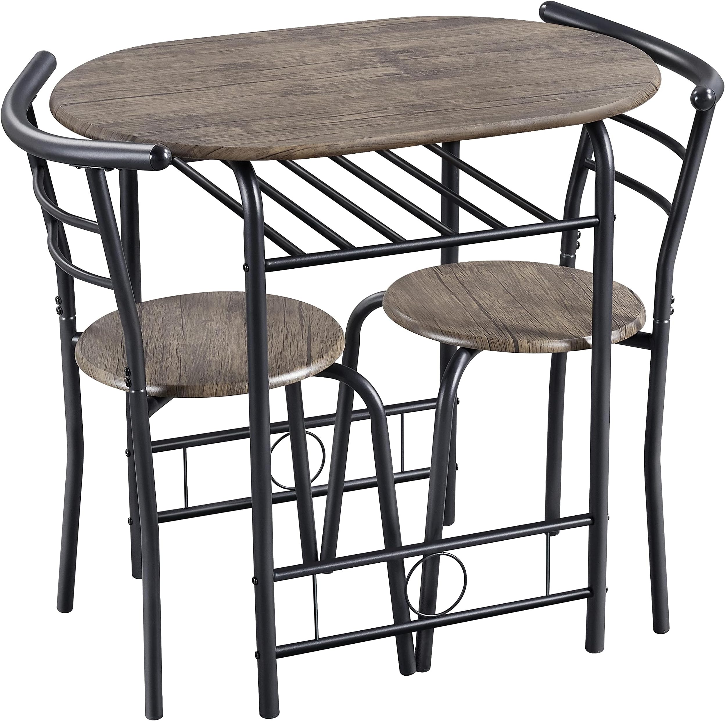 Set Bistrot 2 Sedie Con Tavolino Pieghevole Salvaspazio In Legno Di ...