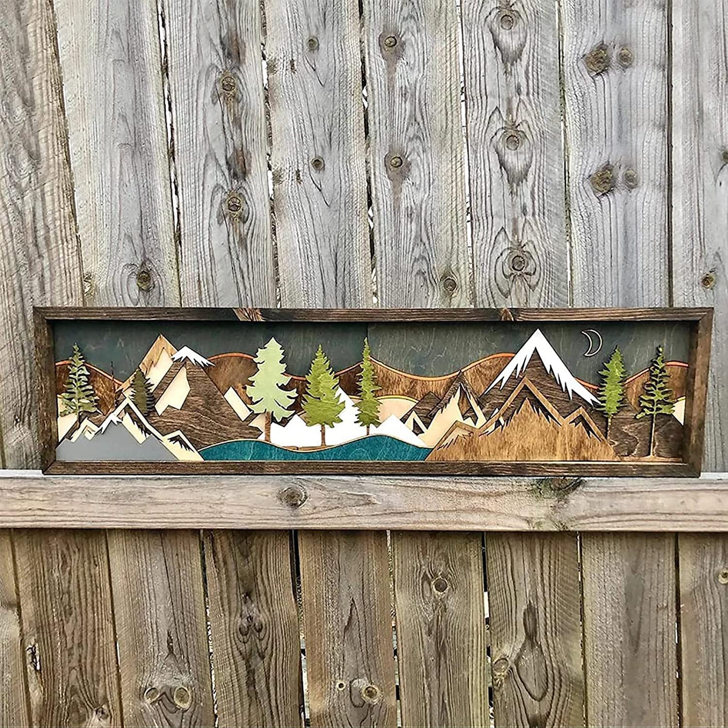 Natural Wood Wall Art Framed Moss Wall Art Oak Natural Wood Plank