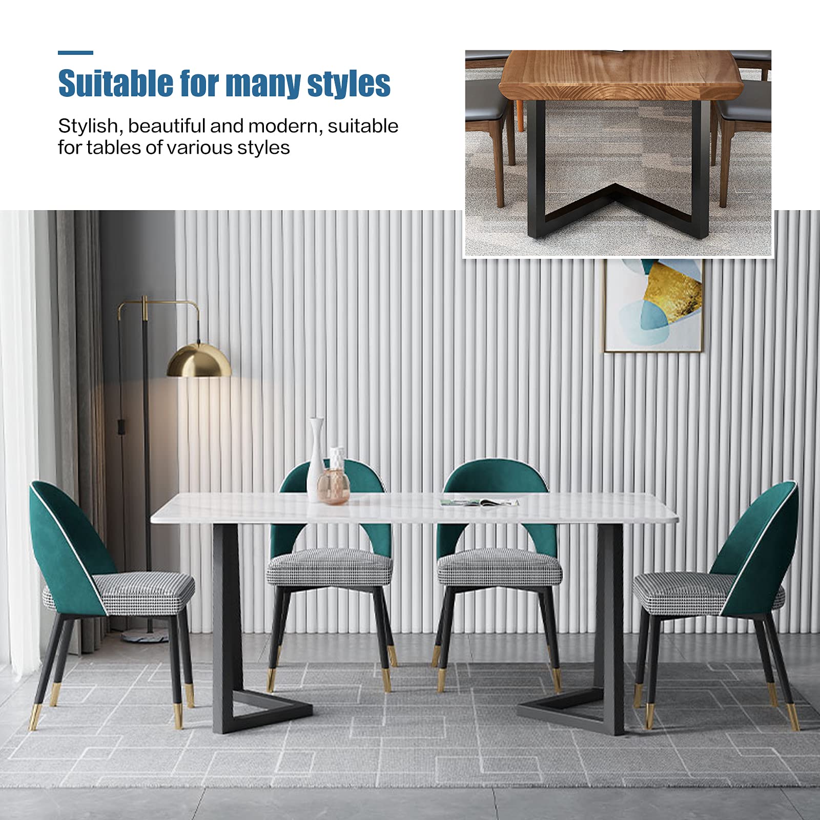 Metal Table Legs Set of 2 Industrial Metal Furniture Legs Heavy Duty ...