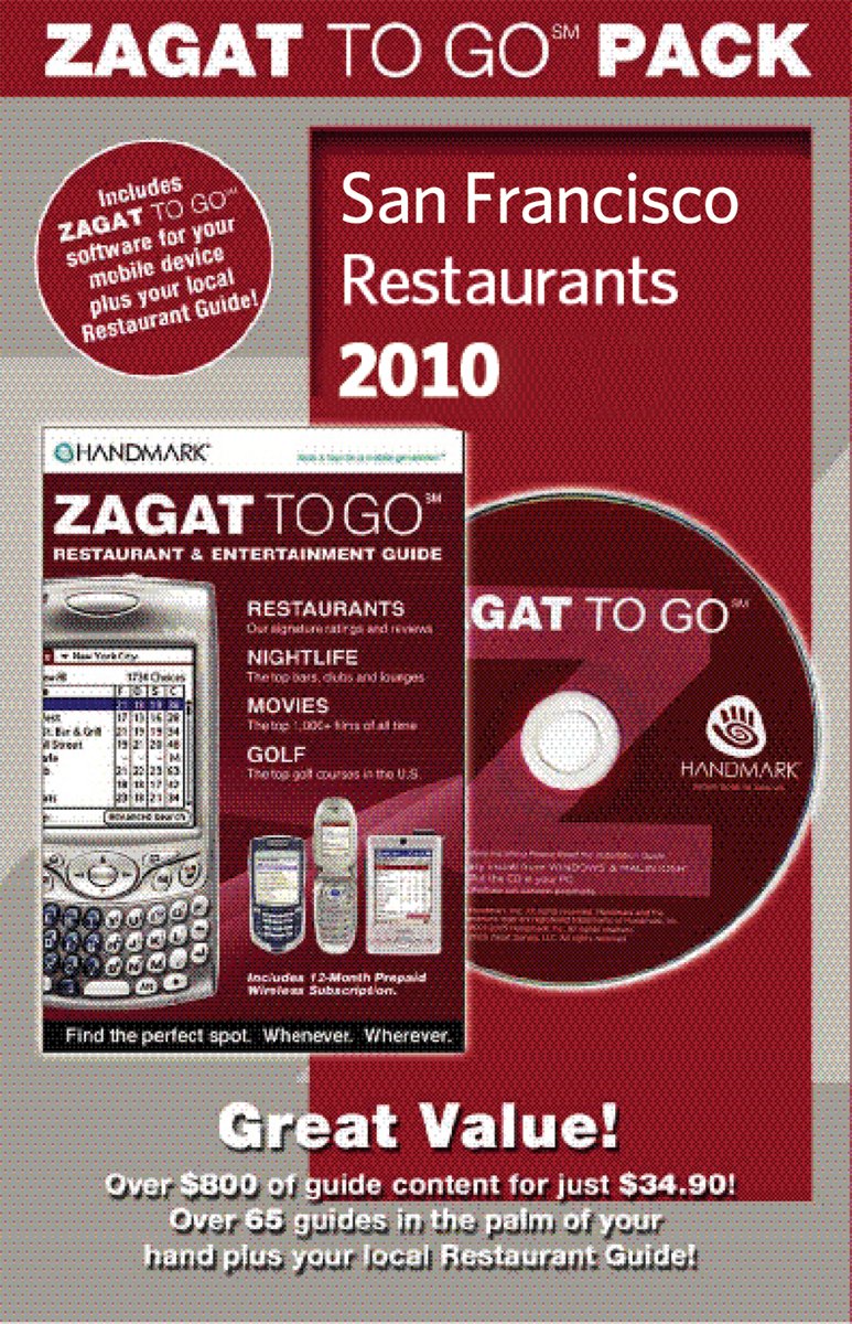 Zagat to Go Pack 2010 San Francisco: San Francisco Bay Area Resturants ...