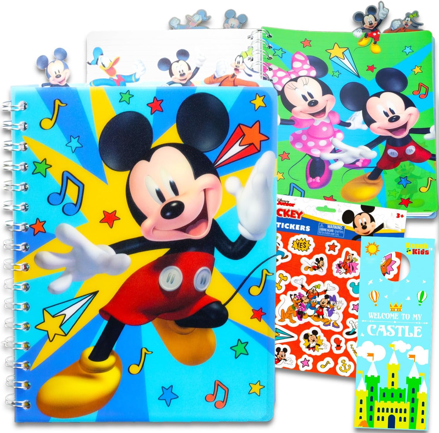 Amazon.com : Mickey Mouse Notebook Journal - Bundle with Mickey ...