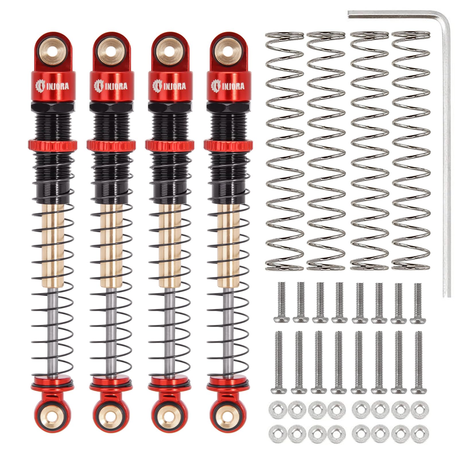 Snapklik.com : 51mm Shocks-Long Travel Threaded Double Barrel Damper For Axial AX24 SCX24 ...
