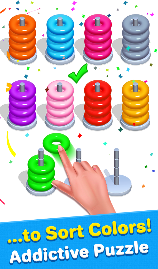 Color Hoop Stack - Sort it Puzzle - Sorting Color - App on Amazon Appstore