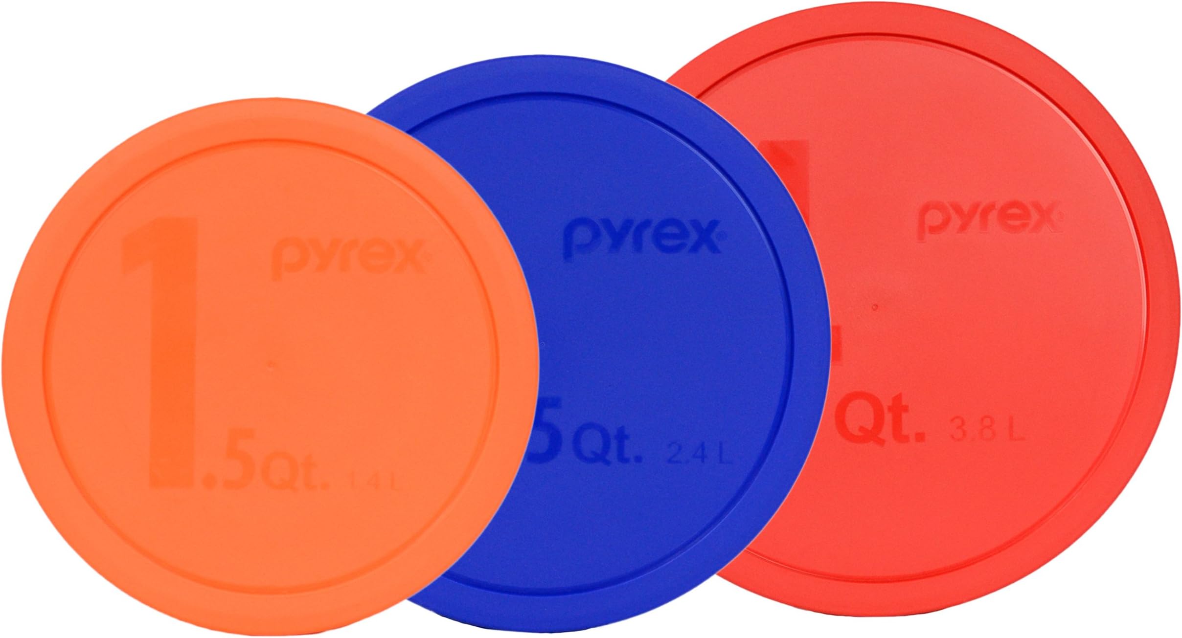 Amazon.com: Pyrex (1) 326-PC 4qt Red, (1) 325-PC 2.5qt Blue, & (1) 323 ...
