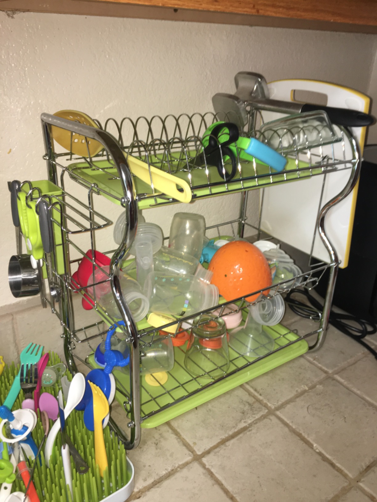 Amazon.com: PUiKUS 3-Tier Dish Drying Rack with Removable Utensil ...