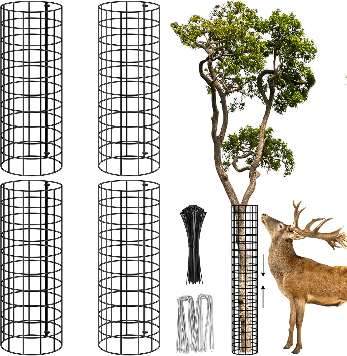 Amazon.com : UNIFAMILY Tree Trunk Protector, 4Pcs Tree Guards Trunk ...