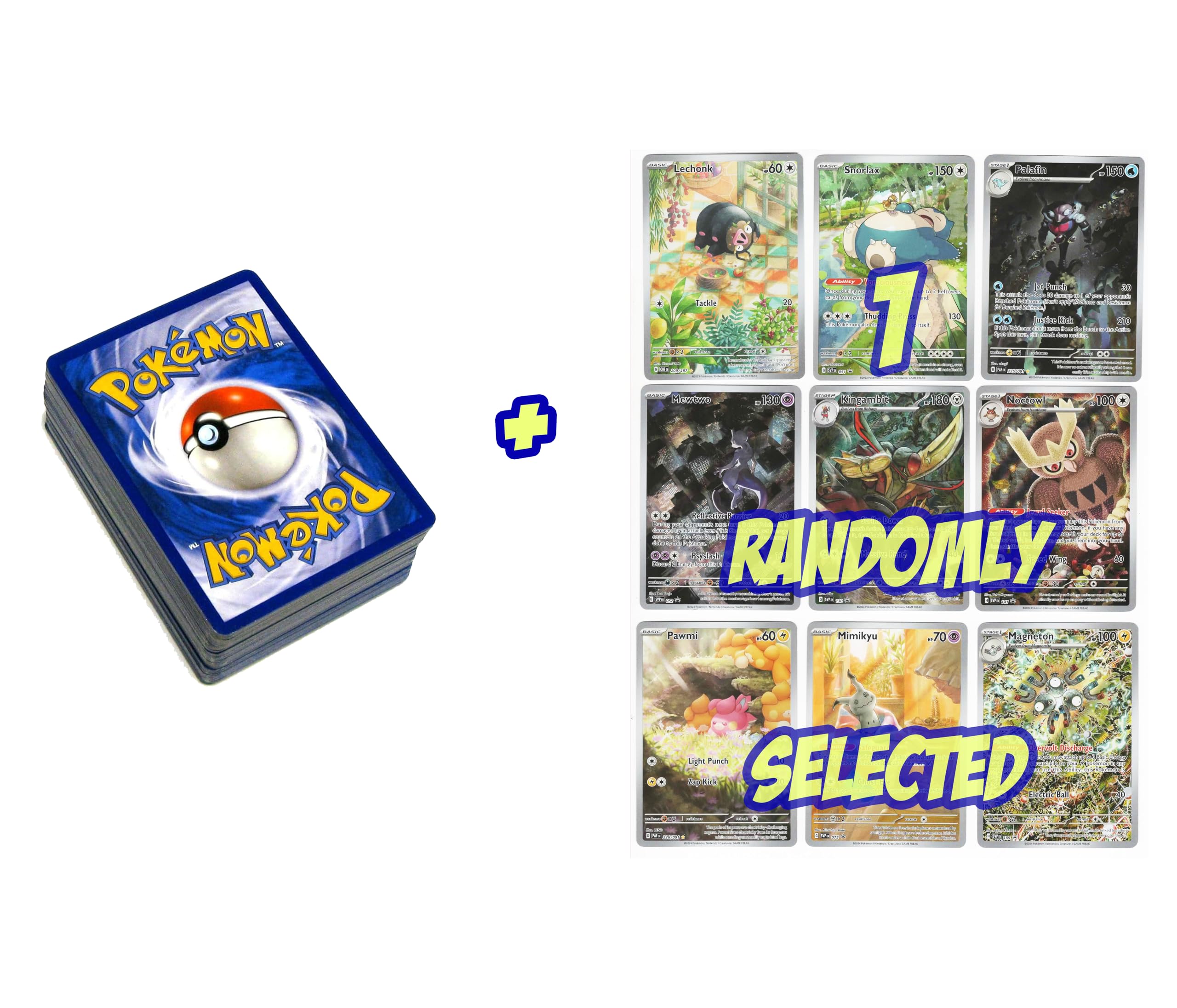 Amazon.com: Pokemon – 50 Card Lot + Full Art Illustration Card & Foils ...