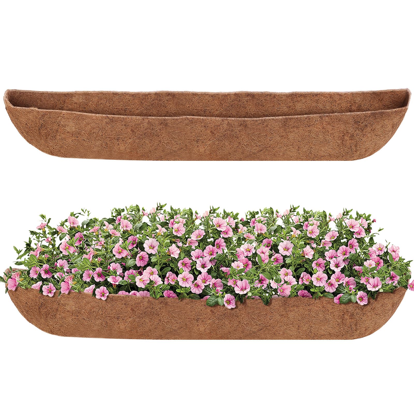Amazon.com: CEED4U 2 Pcs 48 Inch Trough Coco Coir Liner Flower Hanging ...