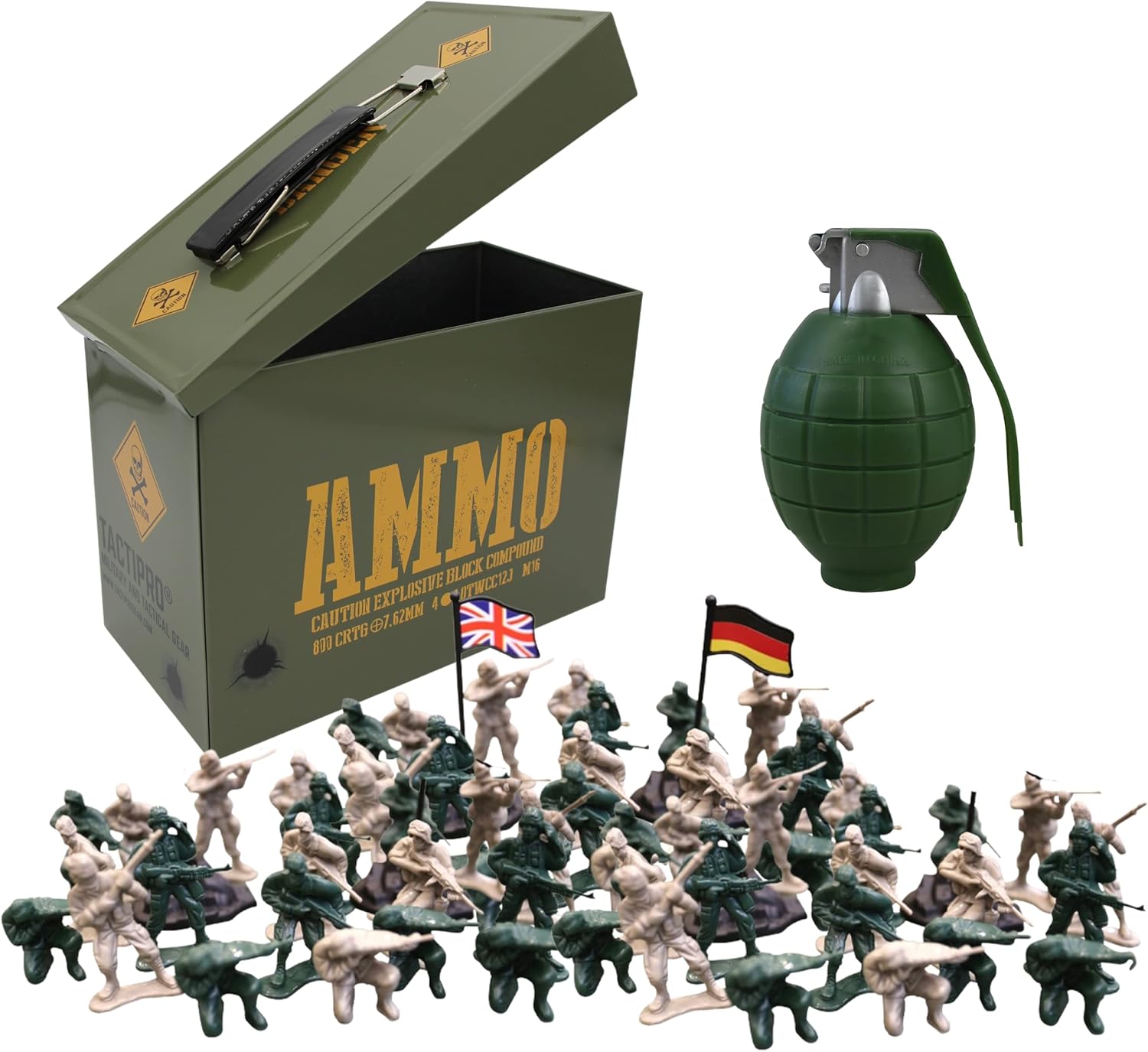 Army Toys Set Tin Storage Box bedroom accessories, 40 PCS role play toy ...