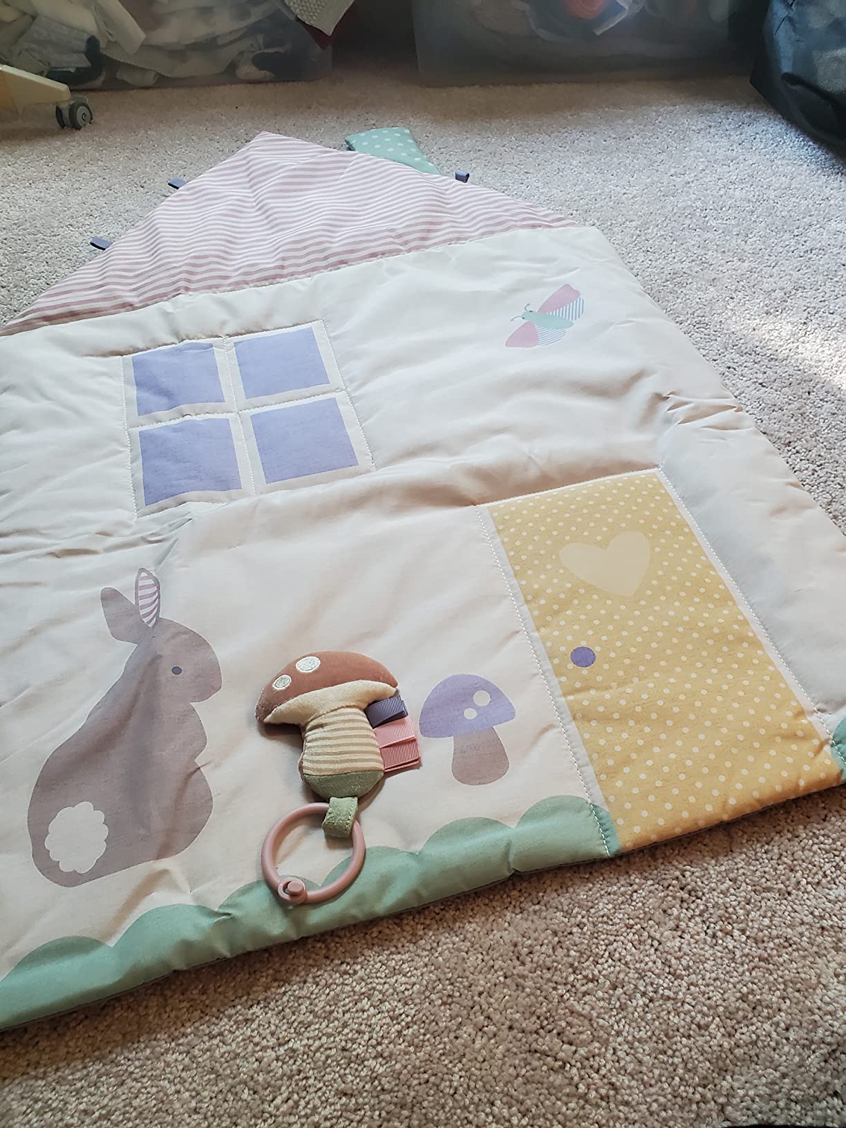 $7/mo - Finance Itzy Ritzy Tummy Time Play Mat, Includes Cloud-Shaped Bolster, Mirror & Crinkle ...