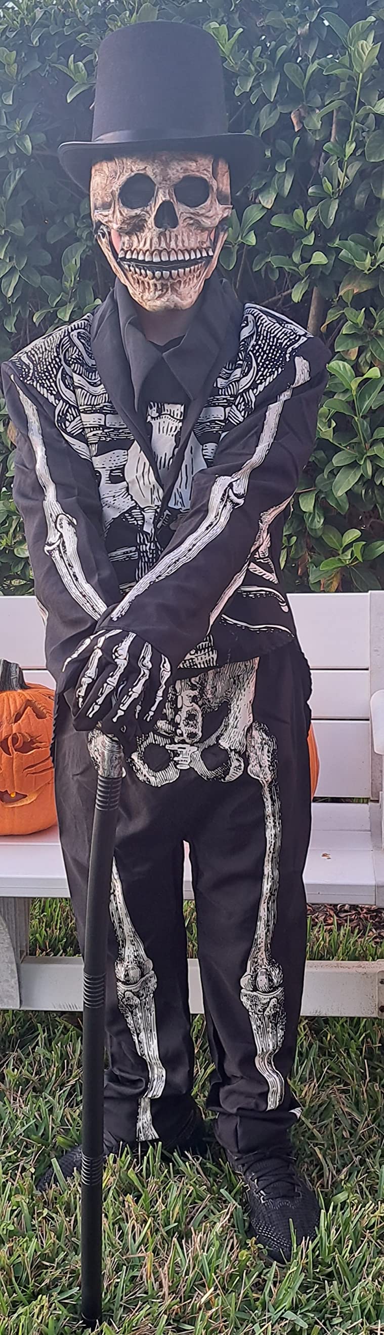 Amazon.com: FLORENCE IISA Human Skull Mask Moving Jaw, Scary Halloween ...