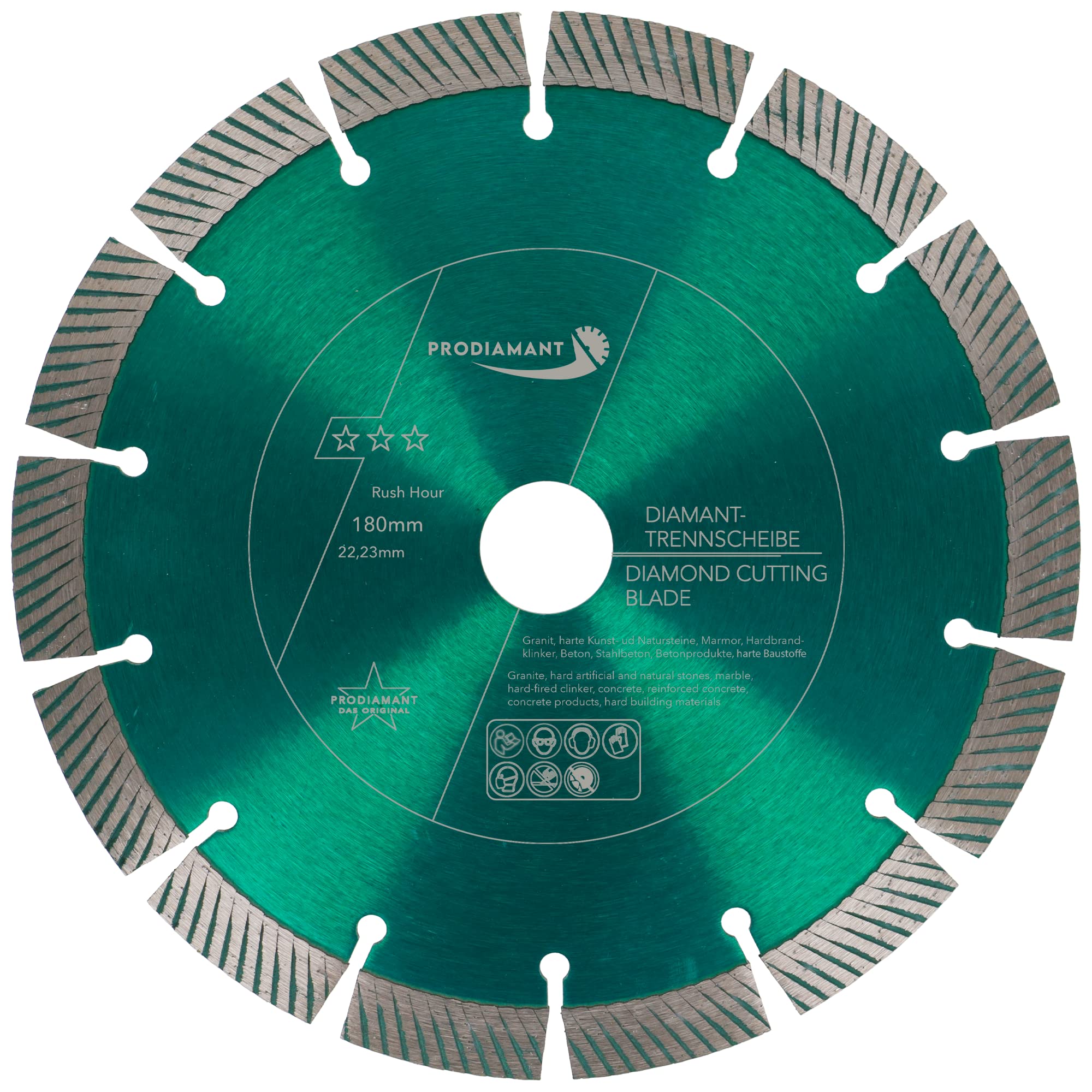 PRODIAMANT RushHour diamond cutting disc 180 mm for concrete and hard ...
