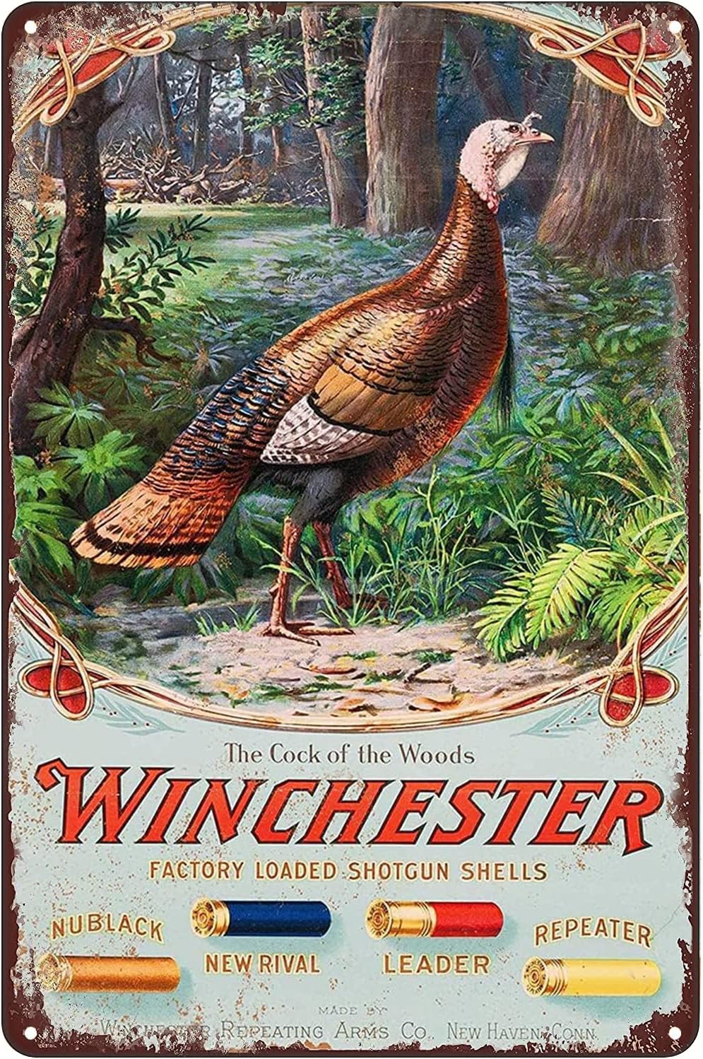 Amazon.com: Vintage Metal Tin Signs - Winchester Wild Turkey Hunting ...