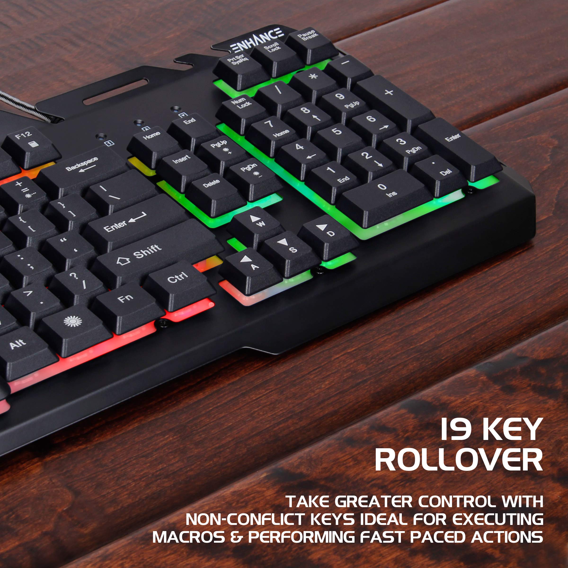 Snapklik.com : ENHANCE Infiltrate KL2 Membrane Gaming Keyboard - Quiet ...