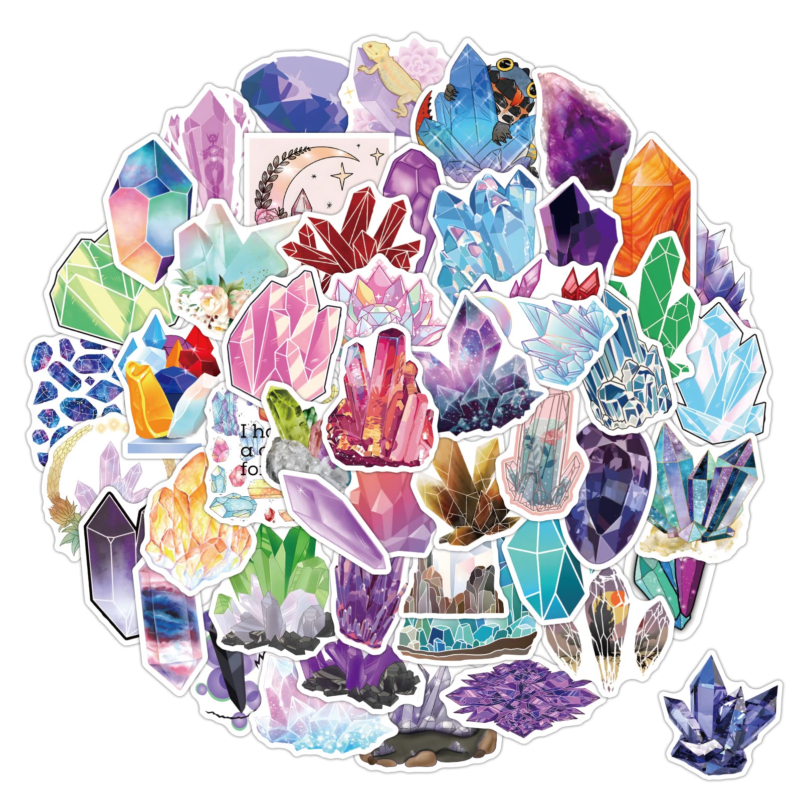 Amazon.com: 100Pcs Crystal Vinyl Stickers Pack, Waterproof Vinyl ...