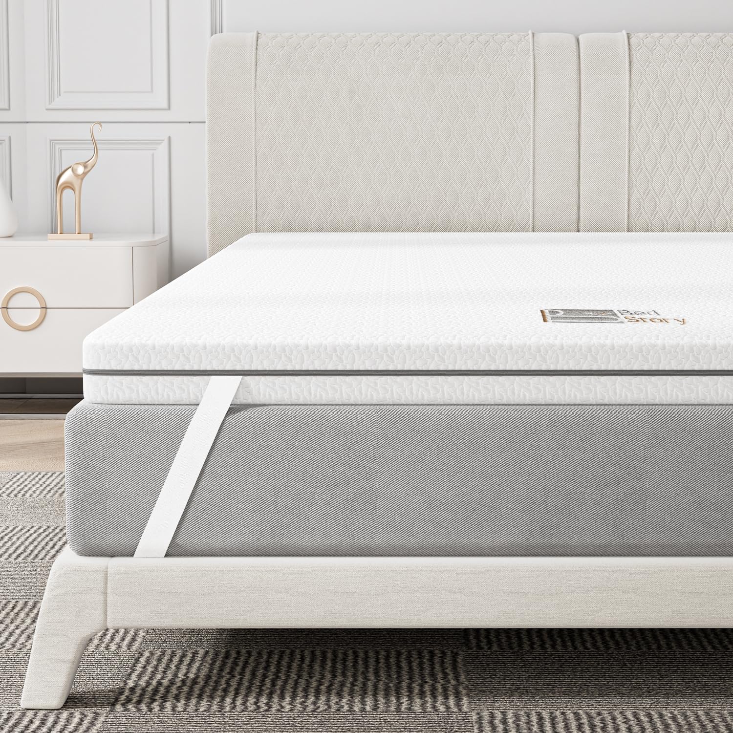 GEEMMA - Topper MOLTO RIGIDO per materasso, sovra materasso HD ...