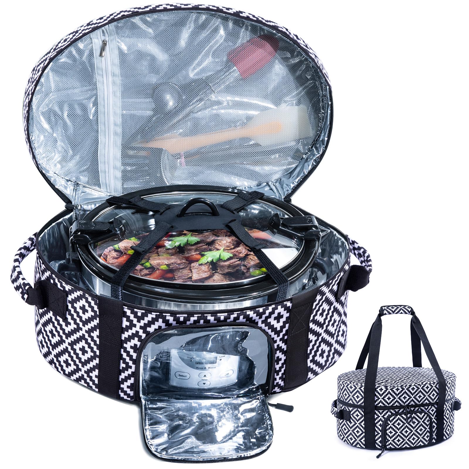 Amazon.com: Insulated Slow Cooker Carrying Bag for 6-8 Quart CrockPot ...